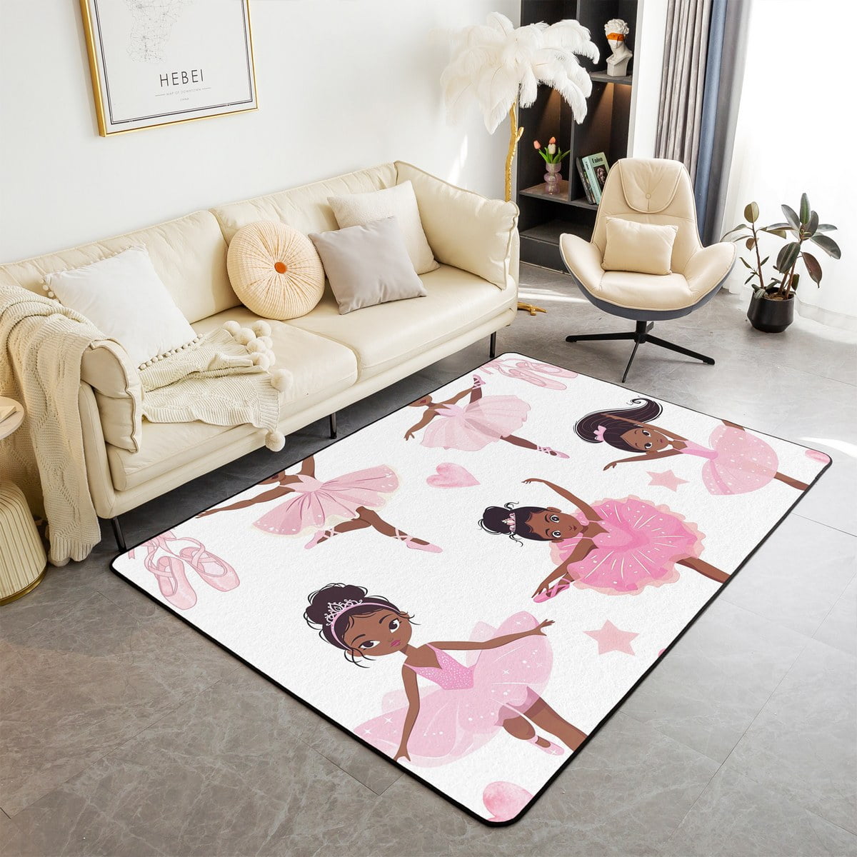 Erosebridal Ballet Area Rug 3x5 Size for Bedside,Teen Carpet ...