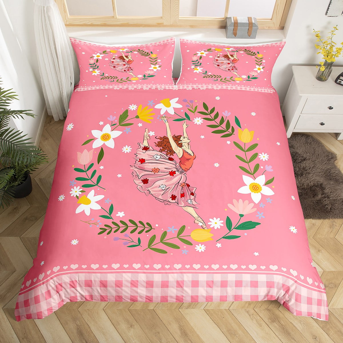 Ballet Bedding Sets Twin for Graceful Dance Princess Comforter Cover ...