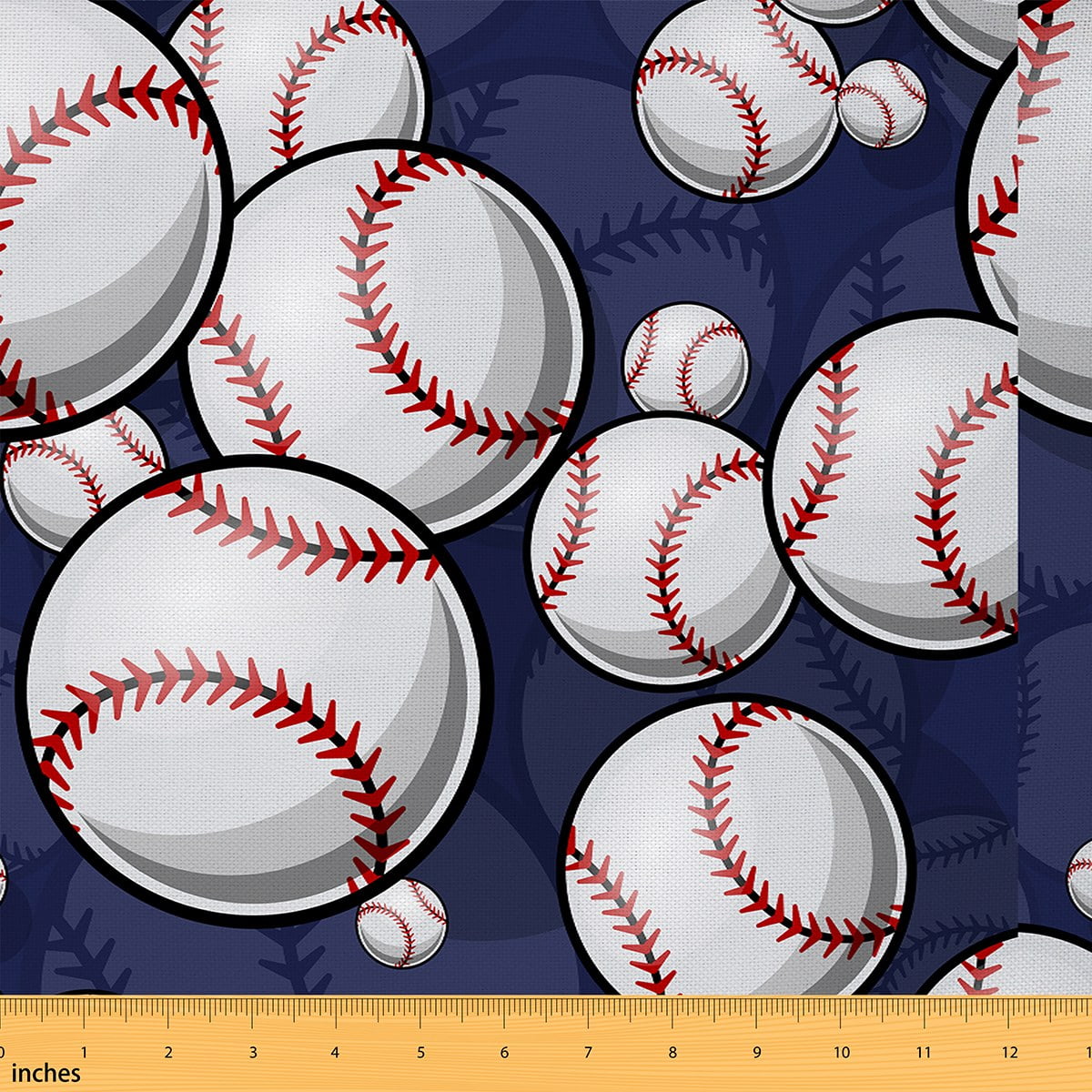 YST Baseball Fabric By The Yard Sports Game Upholstery Fabric Red White ...