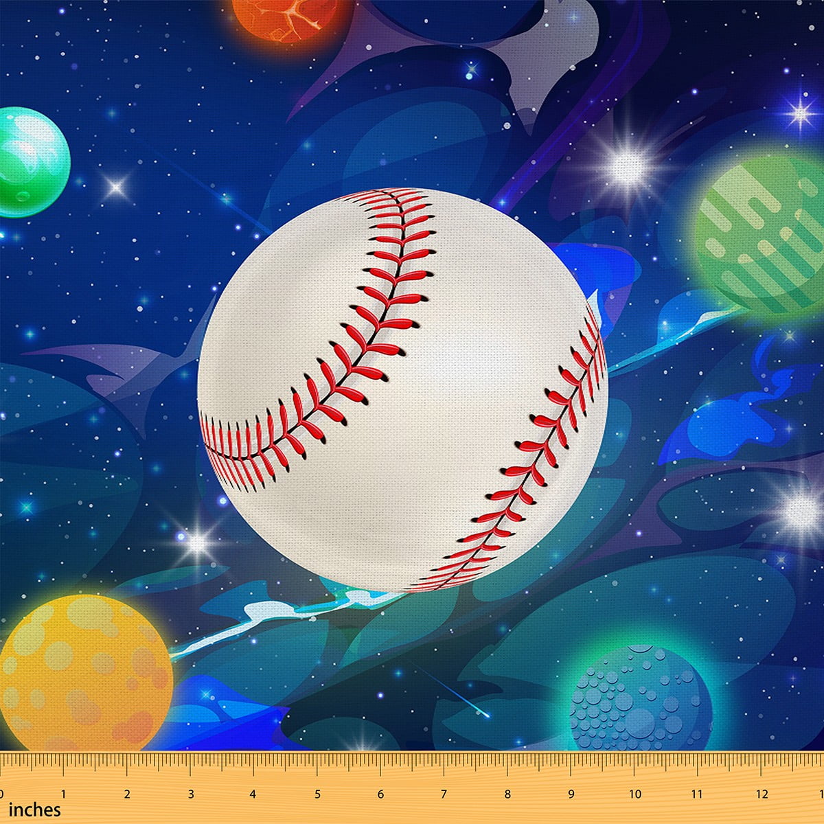YST Baseball Fabric by the Yard,Outer Space Upholstery Fabric,Galaxy ...