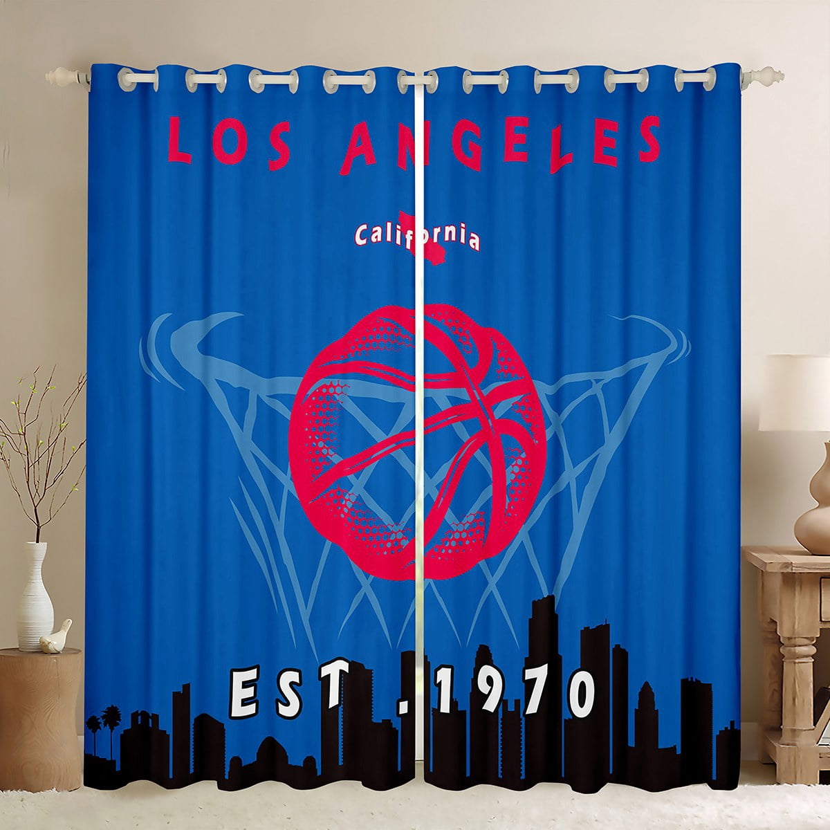 Erosebridal Basketball Blackout Curtains 42x90 inch,Basketball Curtains ...