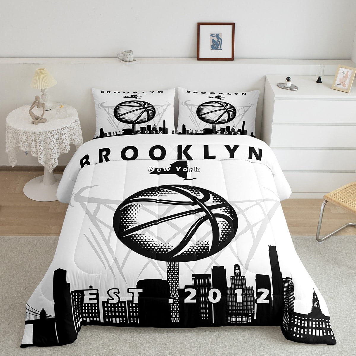 YST Basketball Comforter for Kids Boys Basketball Bedding Twin ...