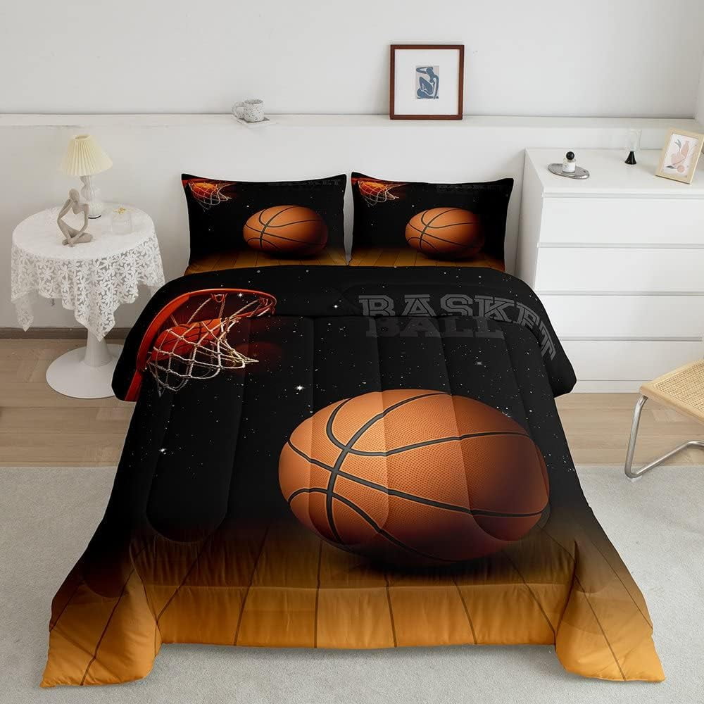 Basketball Comforter Set Twin Size,Sports Theme Bedding Set Teens Room ...