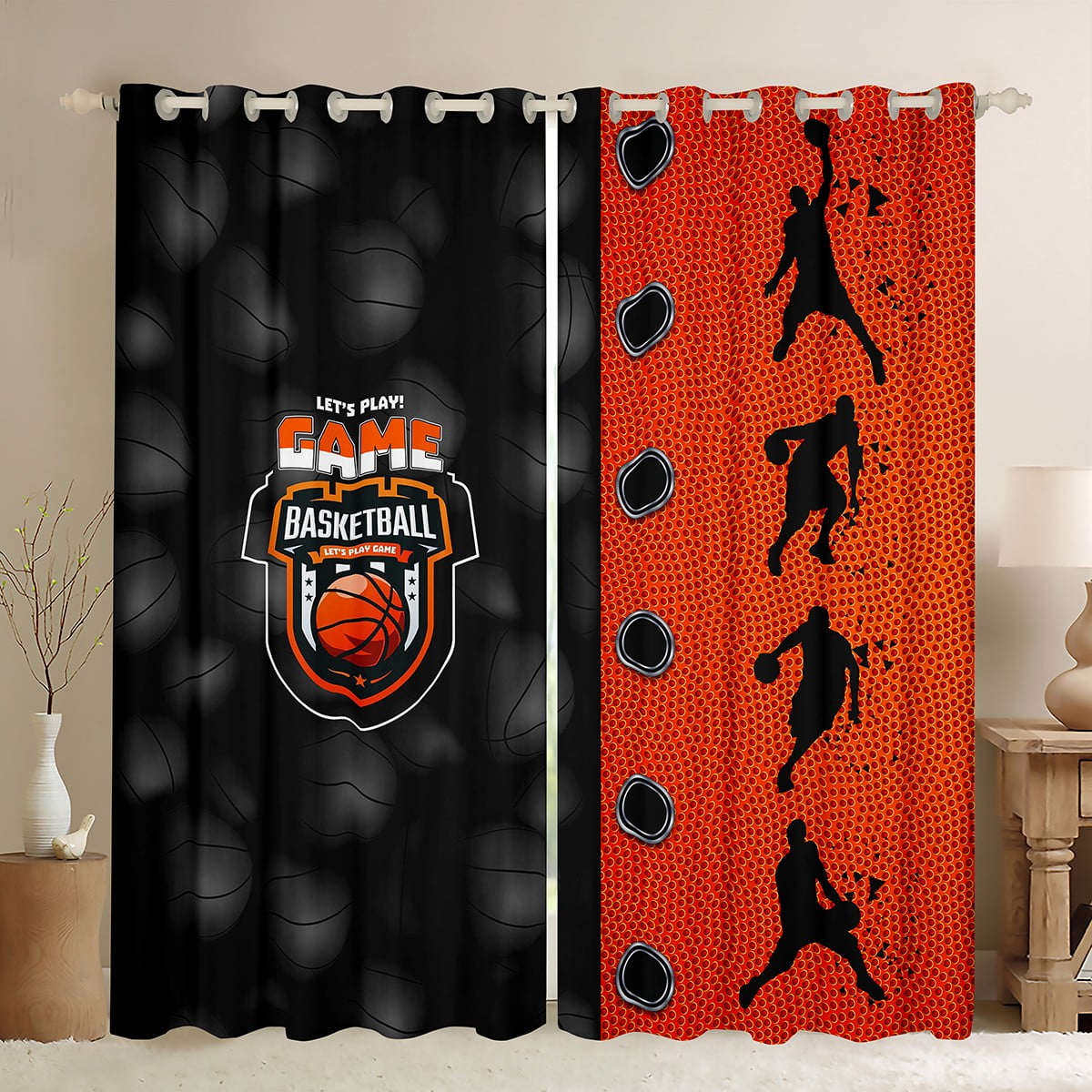 Erosebridal Basketball Curtains & Drapes,Ball Games Sports Blackout ...