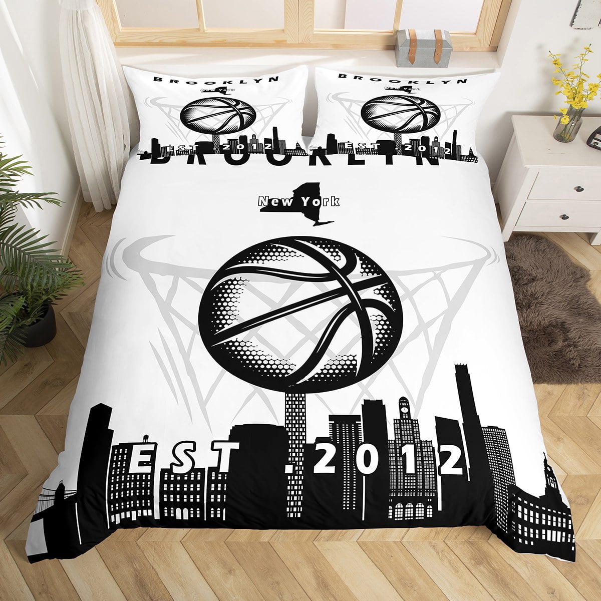 Erosebridal Basketball Duvet Cover Basketball Bedding Set Queen,Basketball Comforter Cover ...