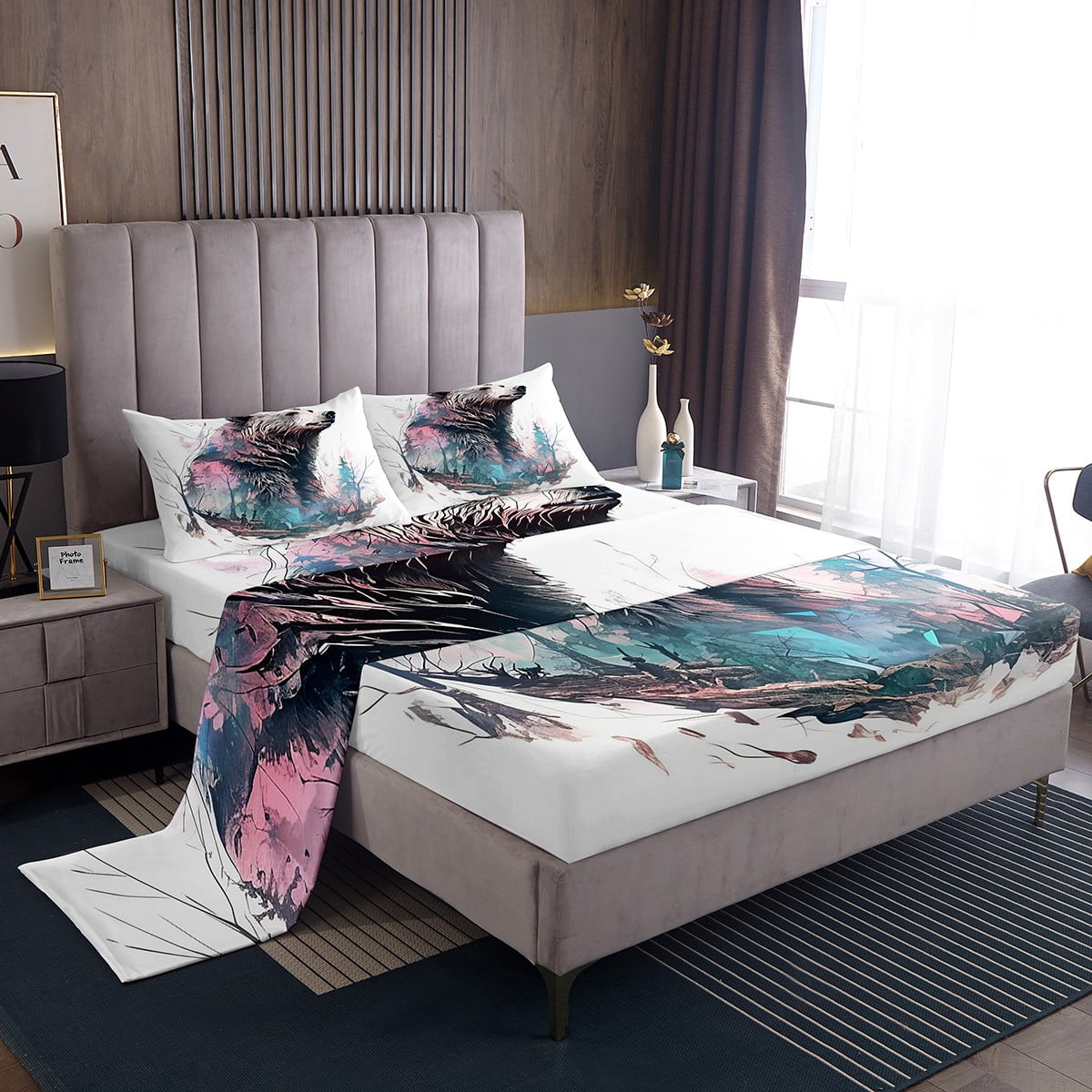 Erosebridal Bear Sheets Woodland Animals Bed Sheets Set Twin, Wild ...