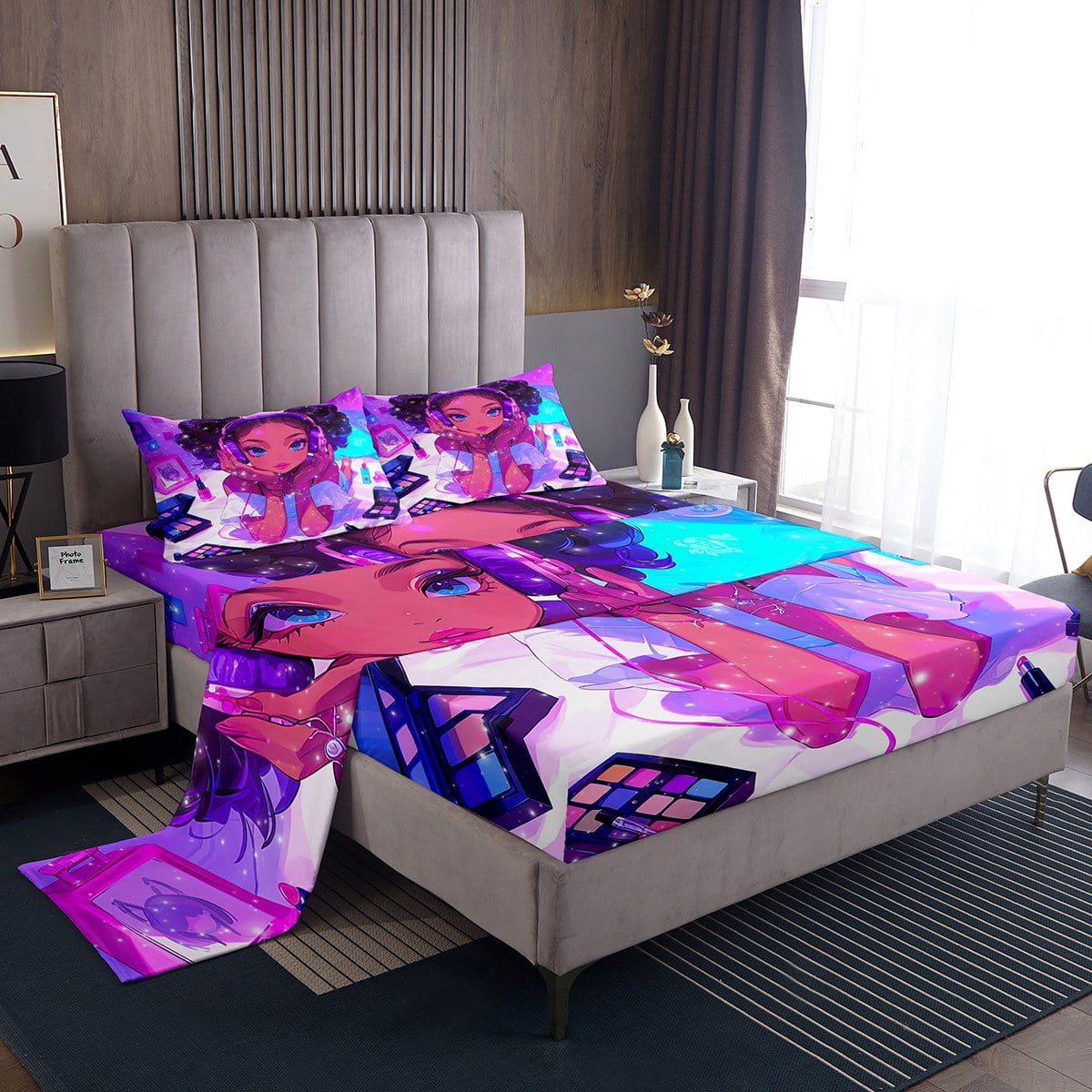 Erosebridal Black Magical Bedding Set Twin American African Princess ...