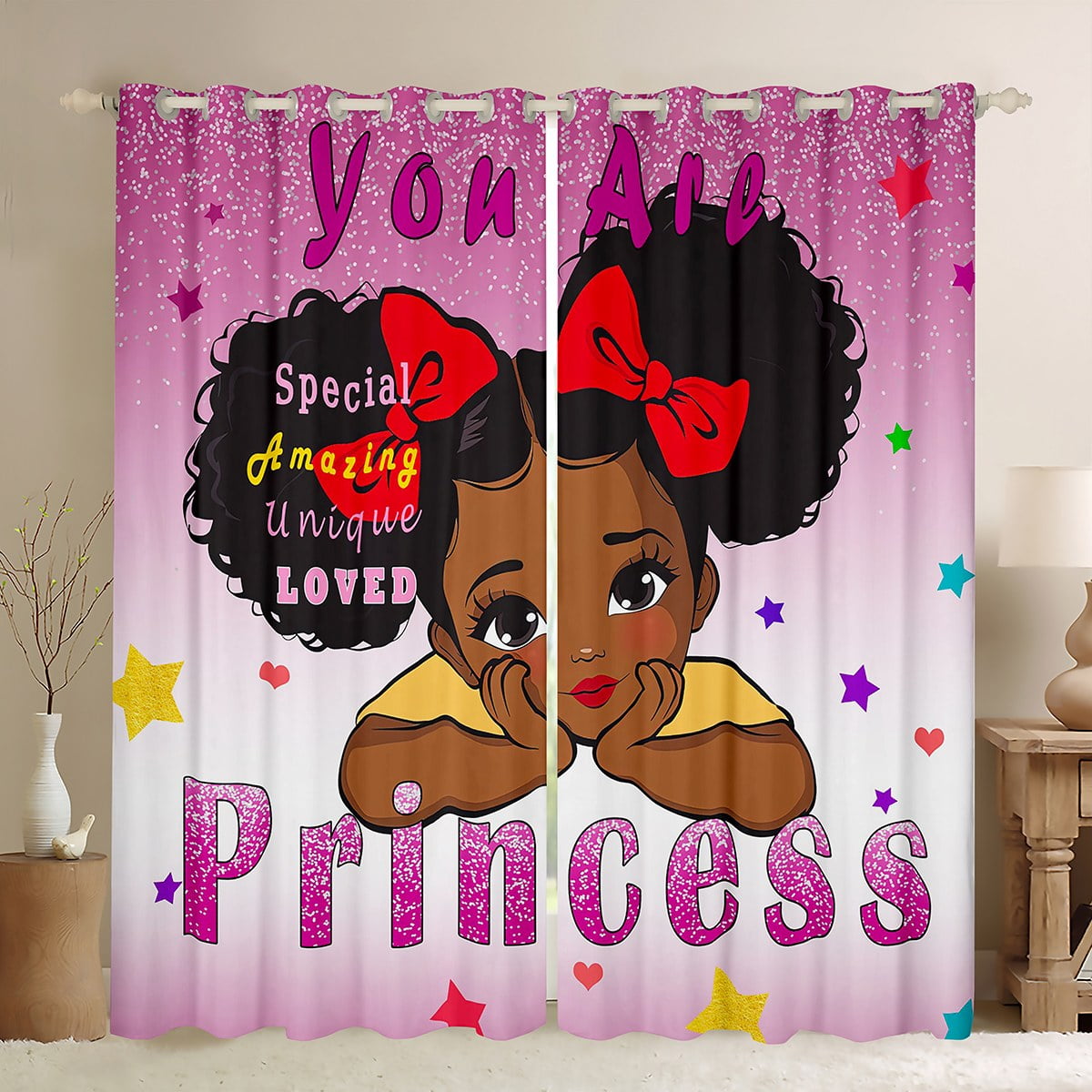 Erosebridal Black Little Window Curtains Bedroom 42"Wx63"L American ...