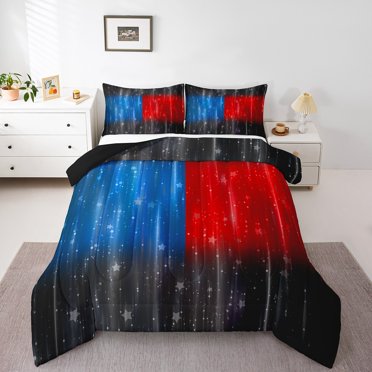 Chic Home Naomé 7-Piece Color Block Comforter Set, Twin, Red - Walmart.com