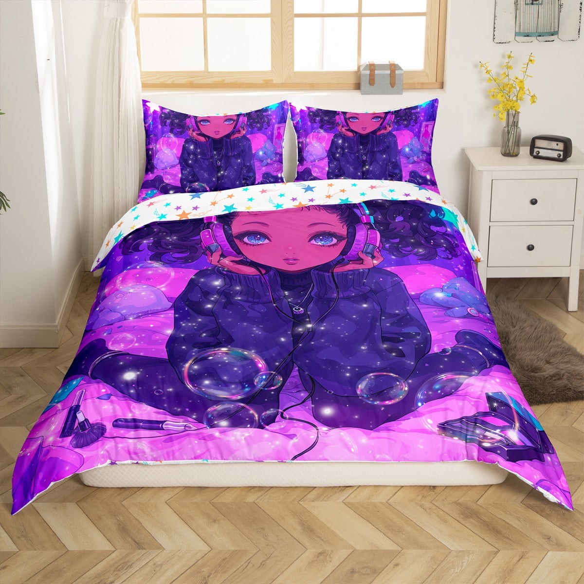 Erosebridal Black Princess Duvet Cover American African Twin Bedding ...