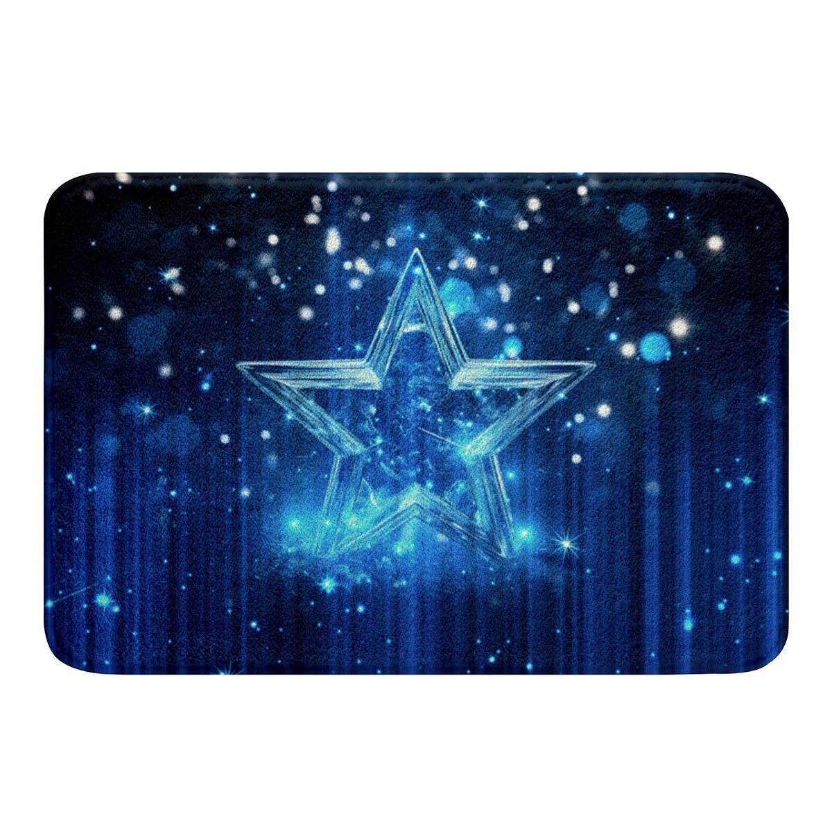 Erosebridal Black and Neon Blue Bathroom Rugs Ombre Striped Bath Rugs ...