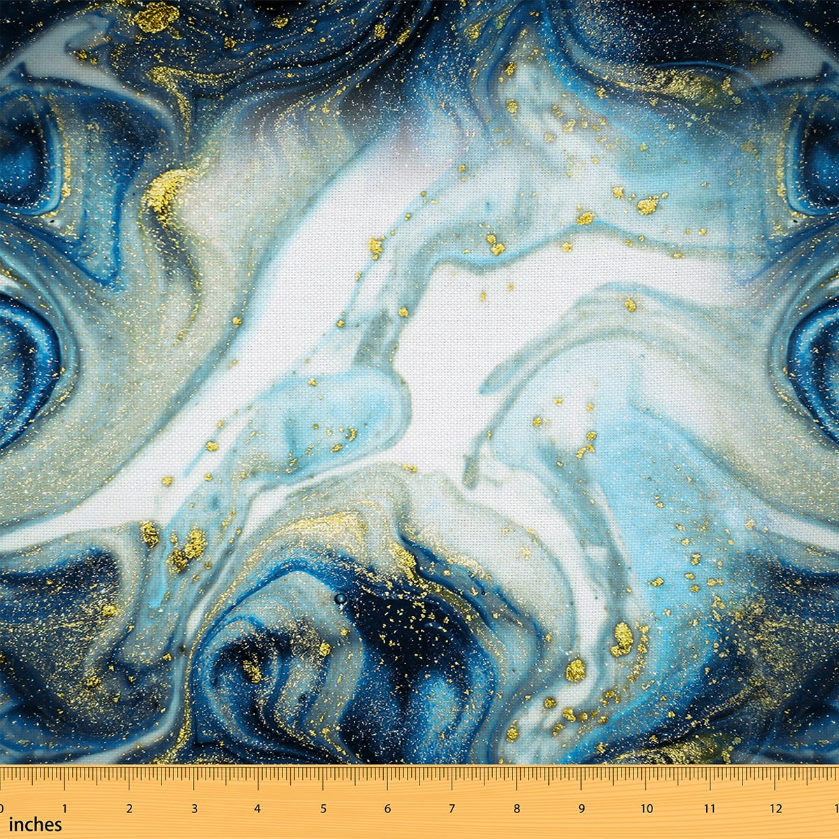 YST Blue Marble Fabric by The Yard,Marble Texture Upholstery Fabric for ...