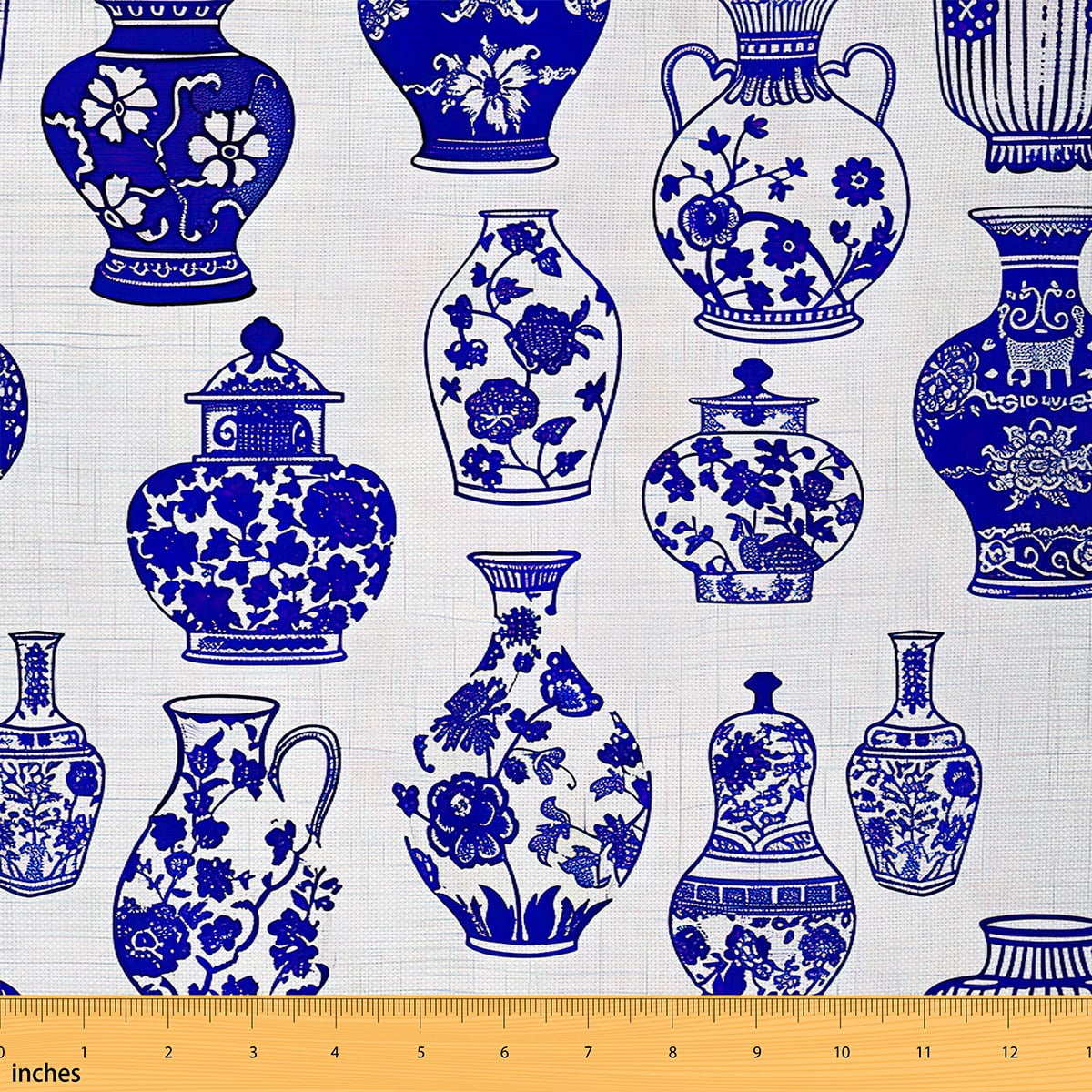 Erosebridal Blue and White Porcelain Fabric By The Yard,Chinese Style ...