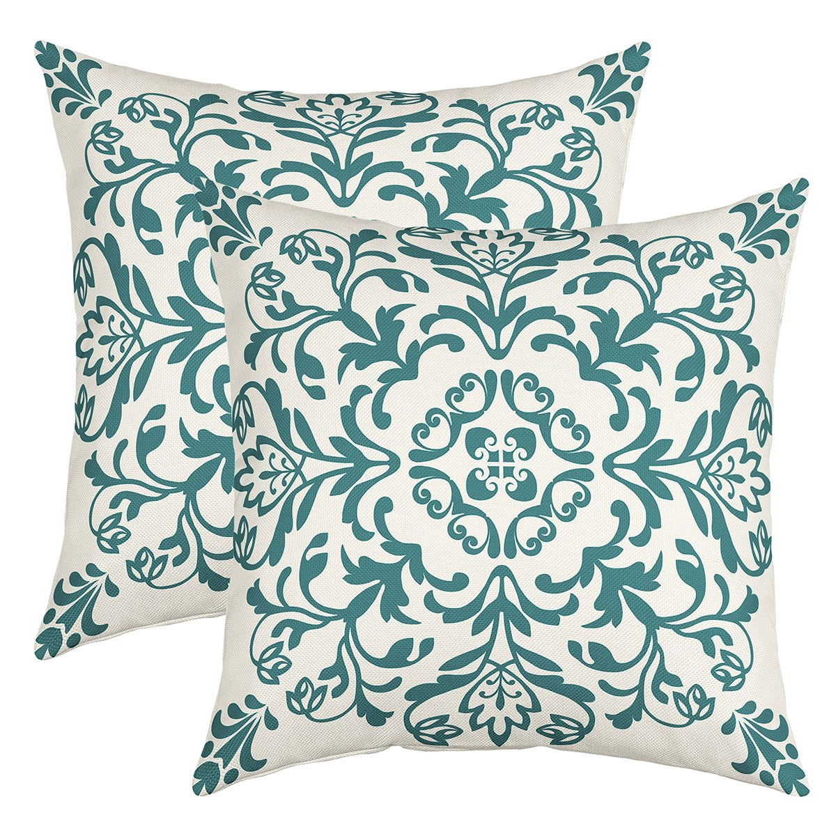 Bohemian Flower Throw Pillow Covers Boho Floral Cushion Covers 24x24 ...
