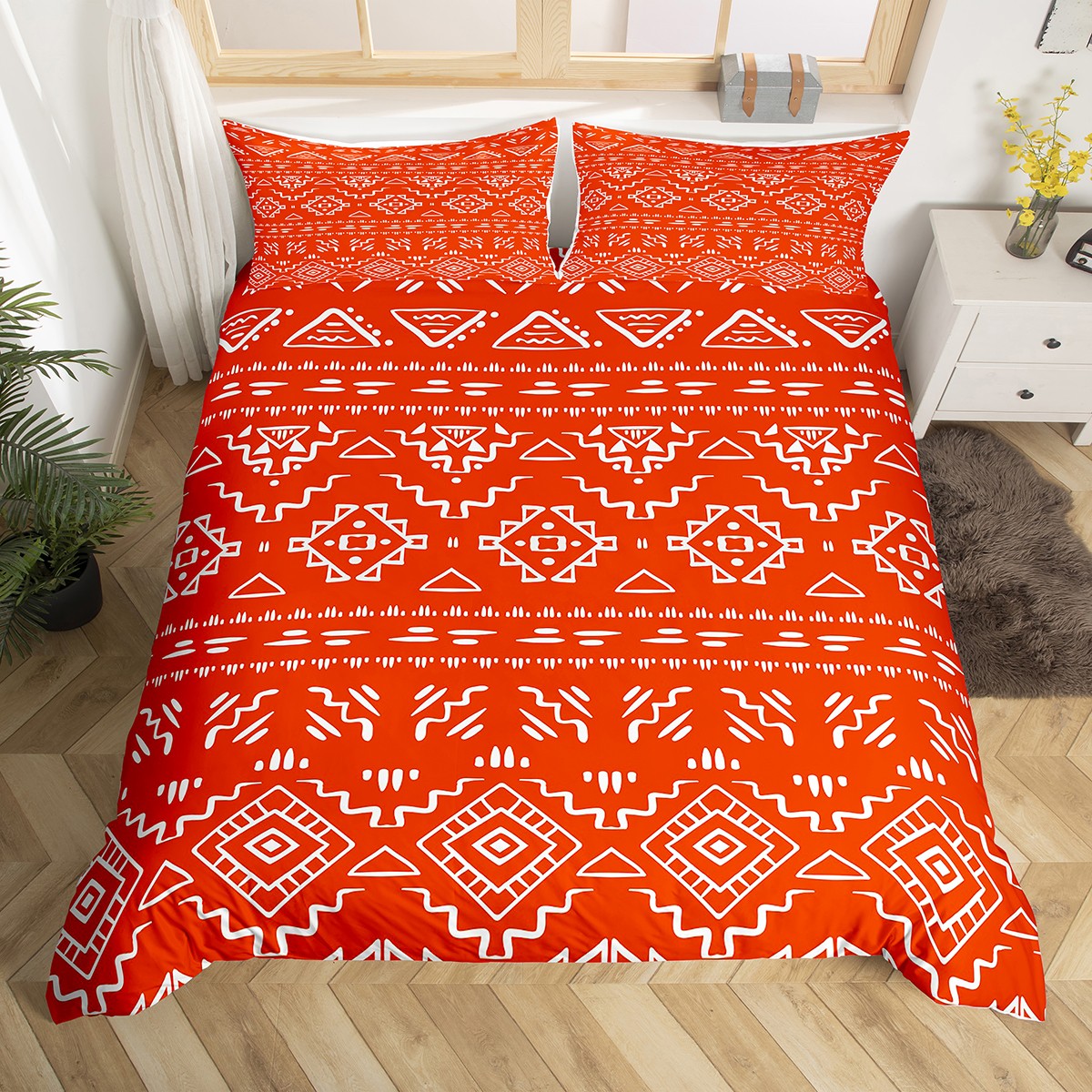 Erosebridal Bohemian Geometric Comforter Cover Western Aztec Queen ...