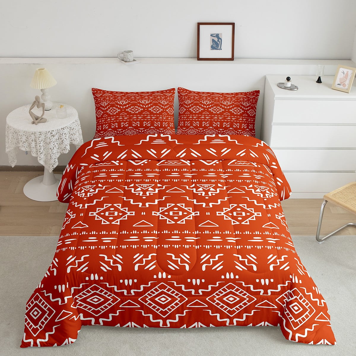 Erosebridal Bohemian Geometric Comforter Set Western Aztec Full Bedding ...