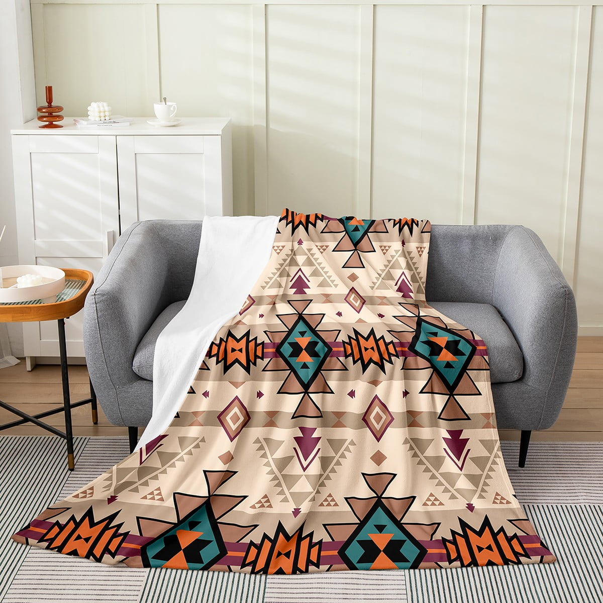 YST Bohemian Geometry Blanket Throw 50x60 Inch Western Fleece Blanket ...