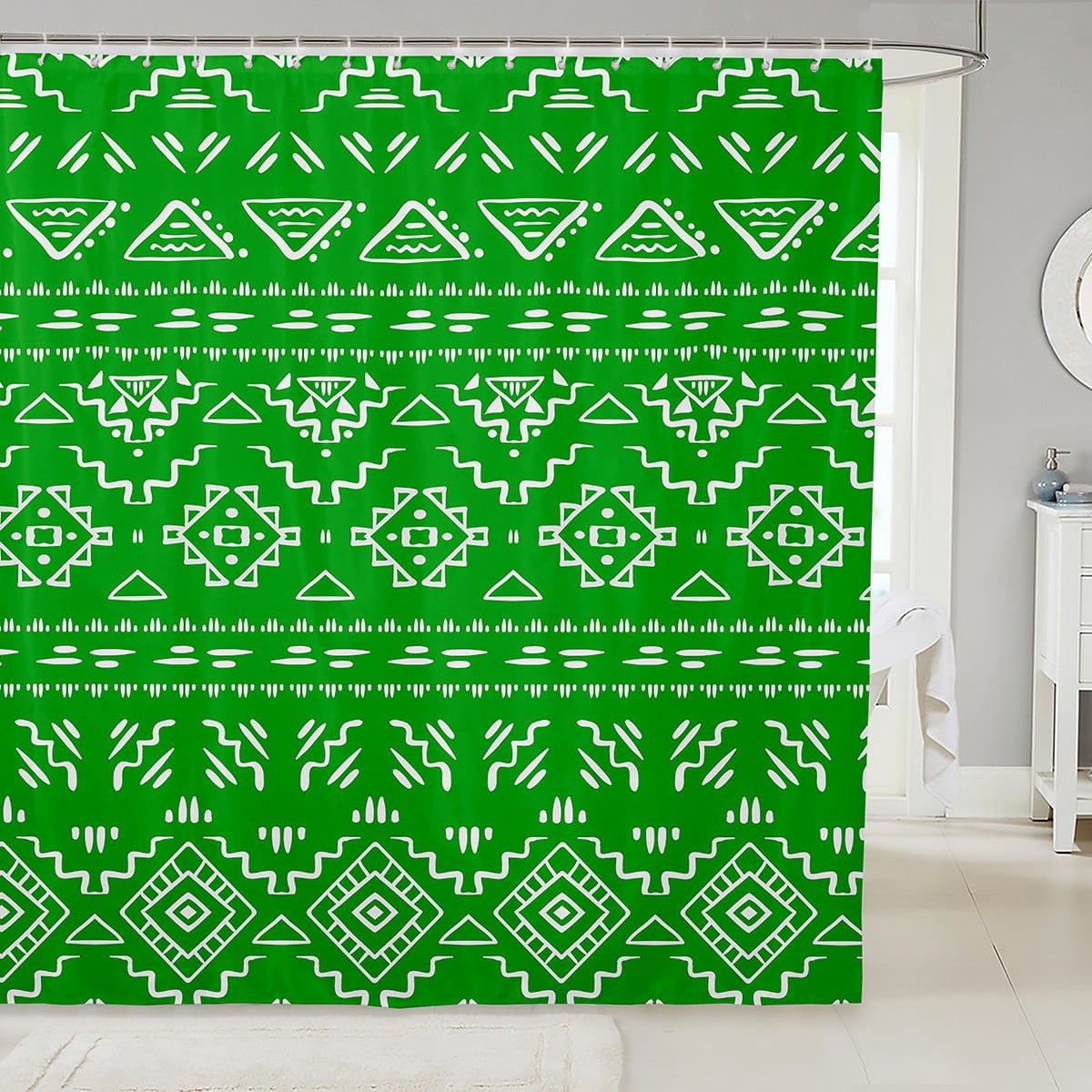 Boho Aztec Bath Curtain 72"Wx84"L Southwestern Shower Curtain Exotic ...