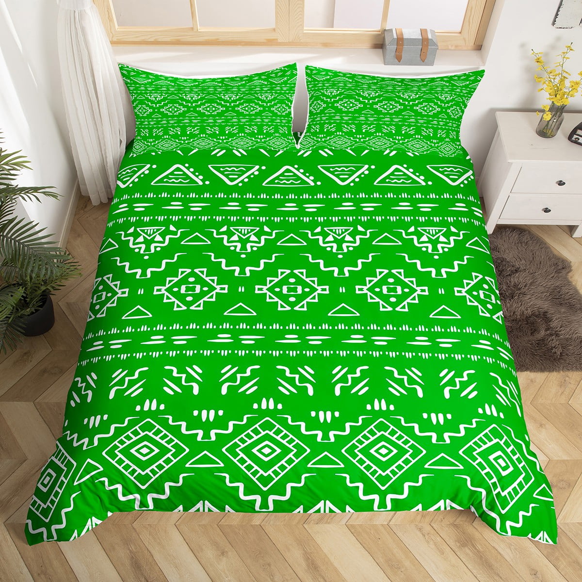 YST Boho Aztec Duvet Cover King Southwestern Ethnic Bedding Set Exotic ...
