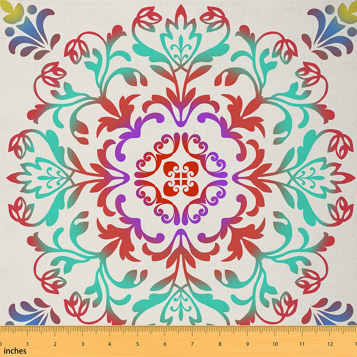 YST Boho Fabric by The Yard Ombre Floral Upholstery Fabric Bohemian ...