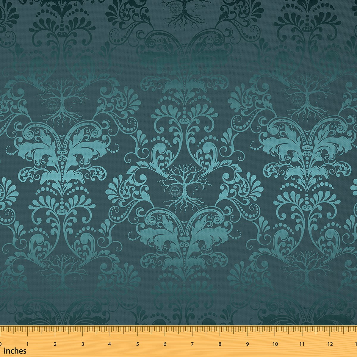 Erosebridal Boho Floral Damask Upholstery Fabric by the Yard Retro ...