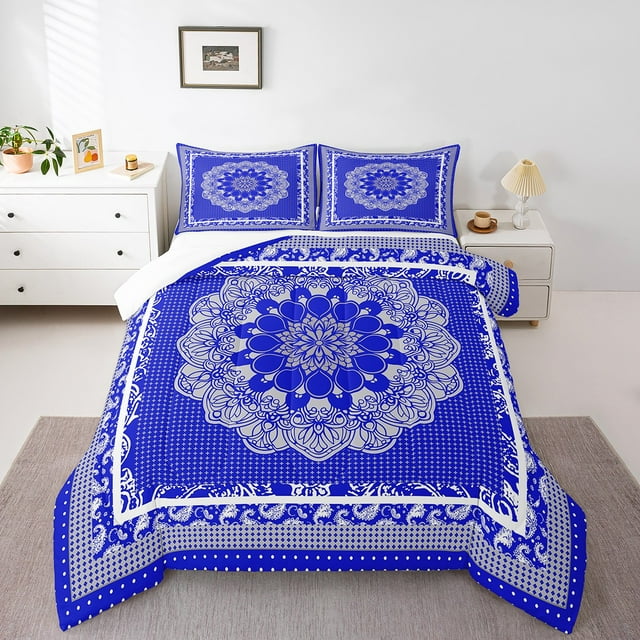 YST Boho Mandala Full Size Comforter Set Tribal Floral Bedding Set ...