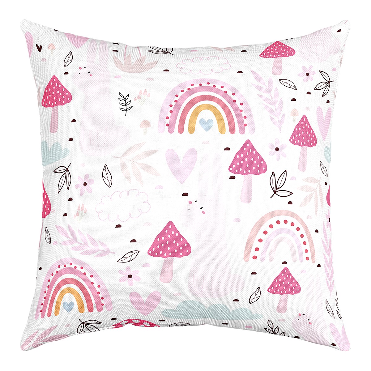Boho Rainbow Cushion Case 22x22 inch,Cute Rabbit Throw Pillow Cover ...