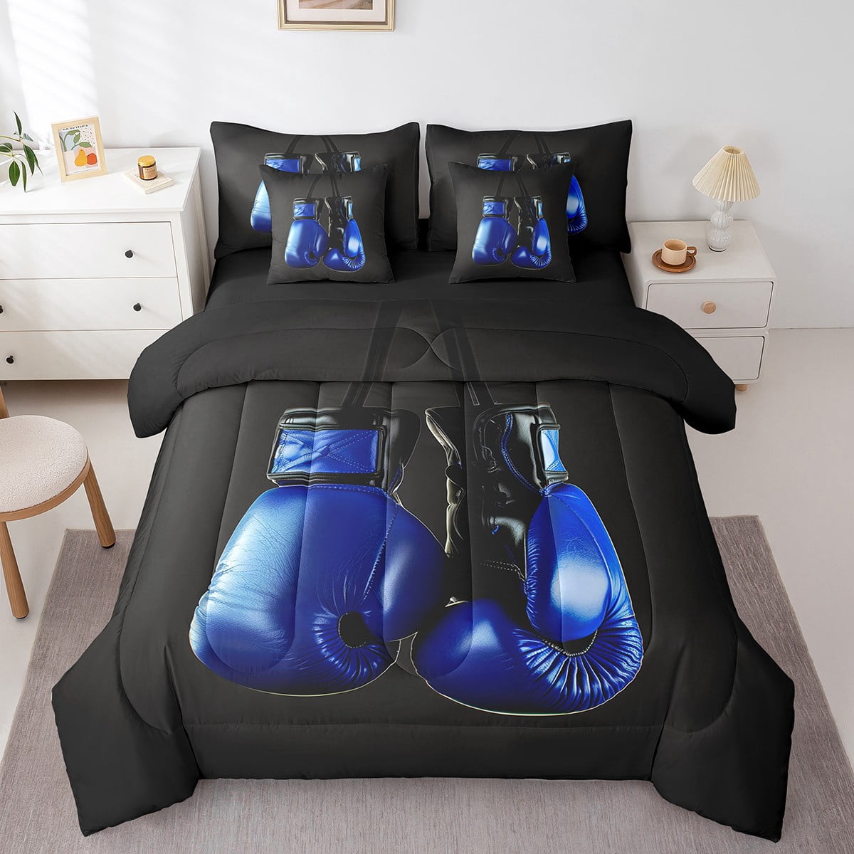 YST Boxing Bedding 7PCS Full Size Comforter Sets for Boys Box Bedding ...