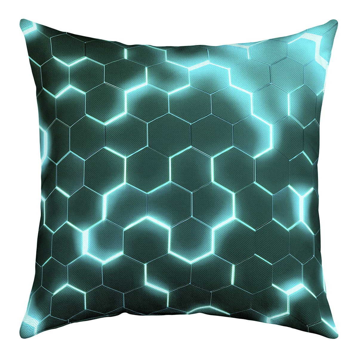 16x16 inch Throw Pillow Cover,Honeycomb Geometric Pillow Cover,Neon ...