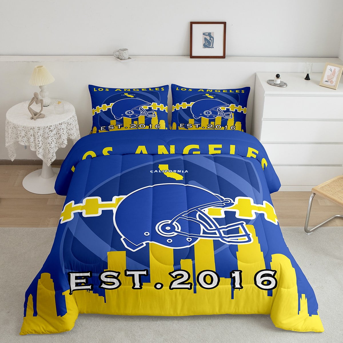 YST Boys American Football Comforter Set Queen,Football Fans Bedding ...