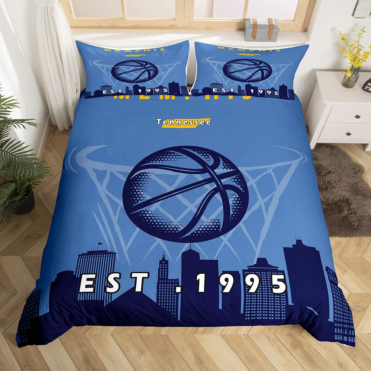 Erosebridal Basketball Duvet Cover Full,Bedding Set for Team,Sports ...