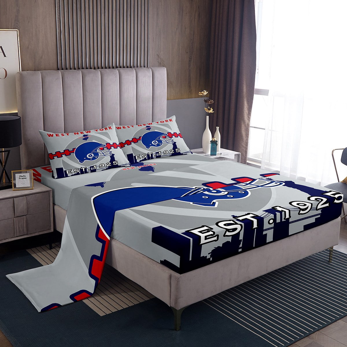 Erosebridal Football Bed Sheets Set Full,Football Team Sheet Set ...
