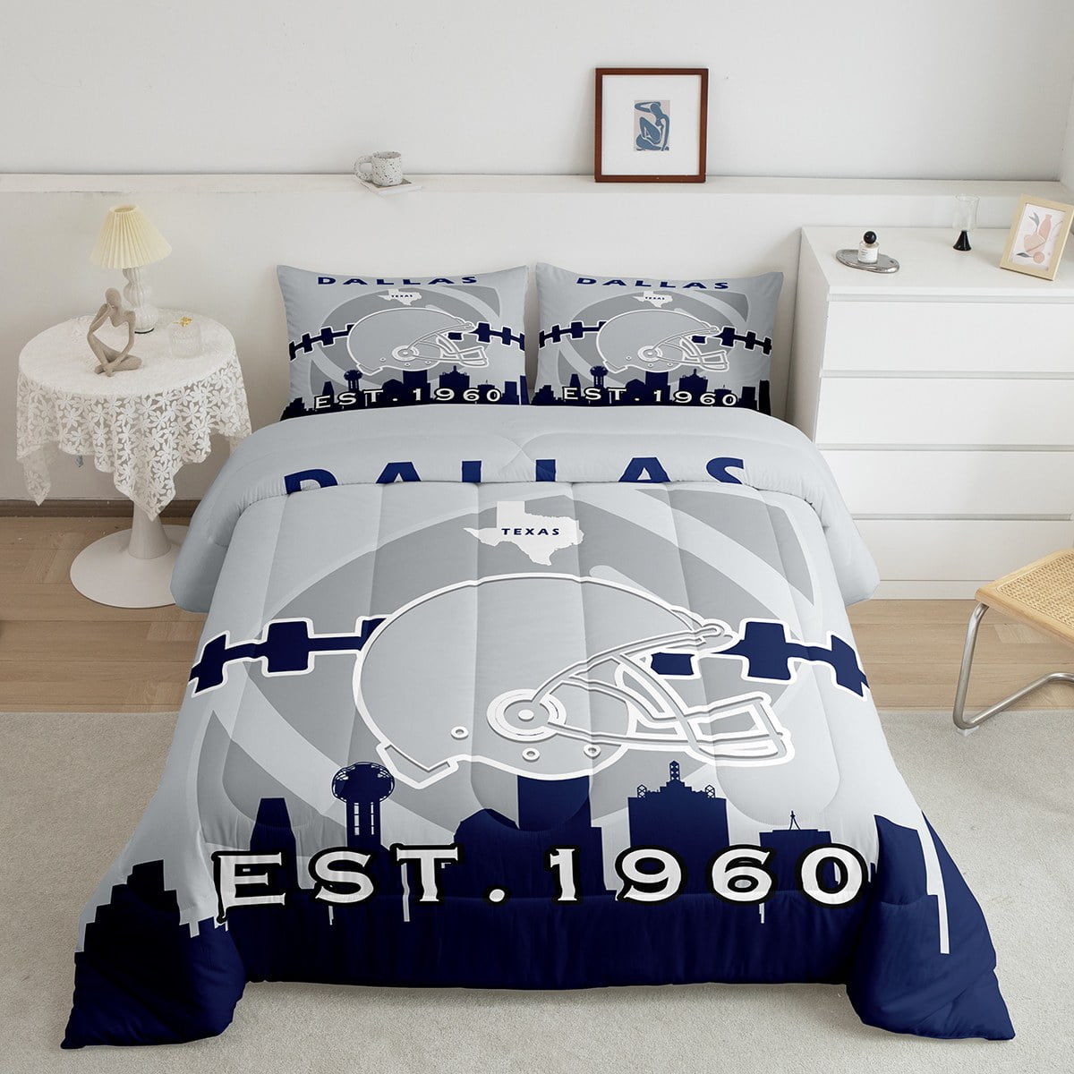 YST Boys Football Comforter Set Queen,American Football Players Bedding ...