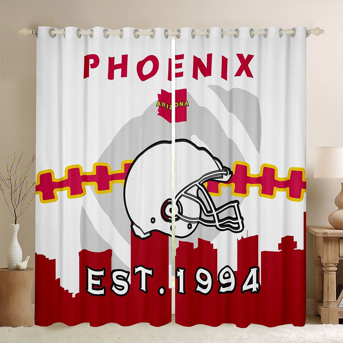 Erosebridal Football Curtains 38x54 inch,Football Team Blackout ...