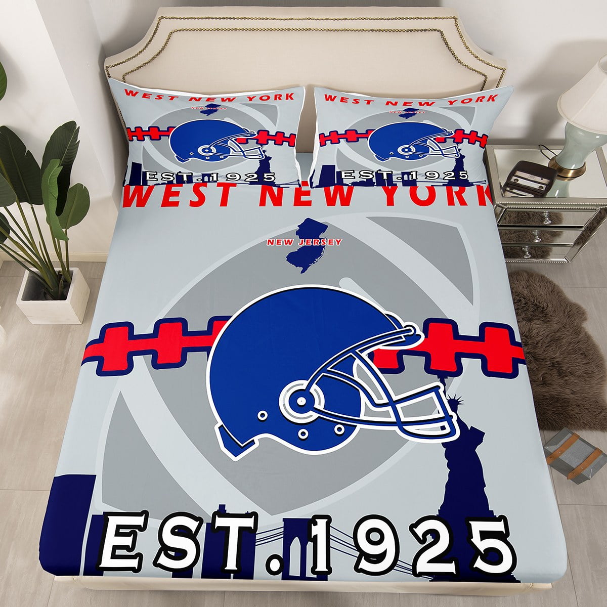 YST Boys Football Fitted Sheet for Kids Full,Football Team Bed Sheets ...