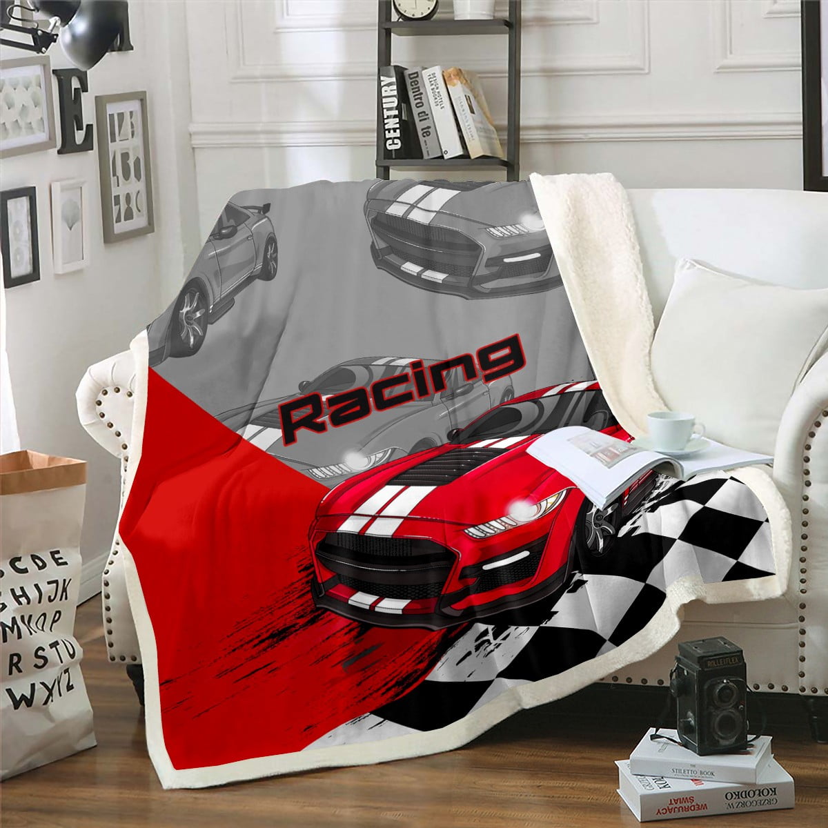 Race Car Blanket Race Sports Car Throw Blanket Extreme Sports Fuzzy ...