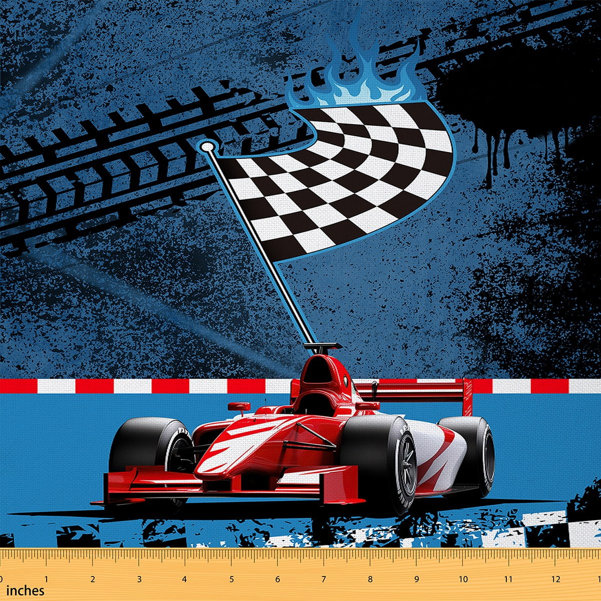 Erosebridal Race Car Fabric By The Yard,Sports Racing Car Upholstery ...