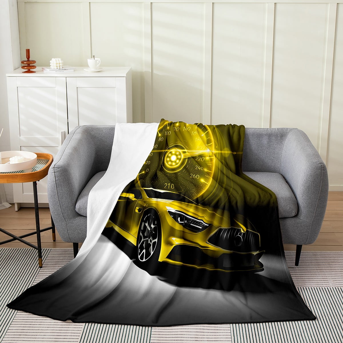 Erosebridal Race Car Throw Blanket Sports Car Fleece Blanket Extreme ...