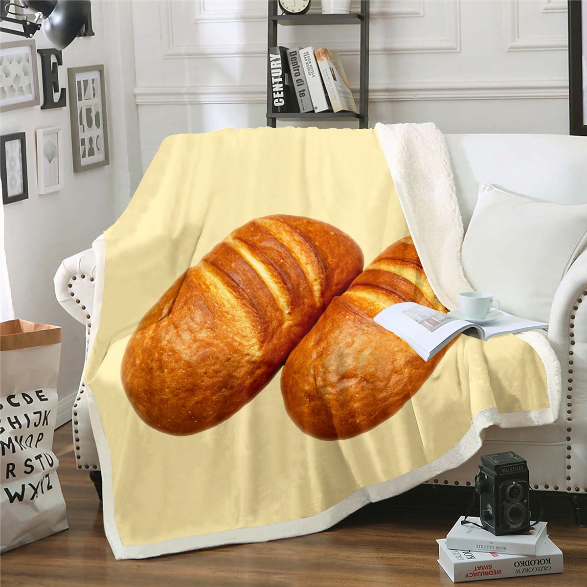 YST Bread Blanket for Kids Adults,Food Themed Blanket Throw Funny Decor ...