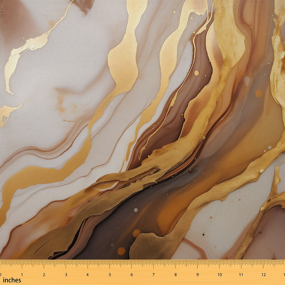 YST Brown Yellow Gold Marble Fabric by the Yard,Ombre Gradient ...