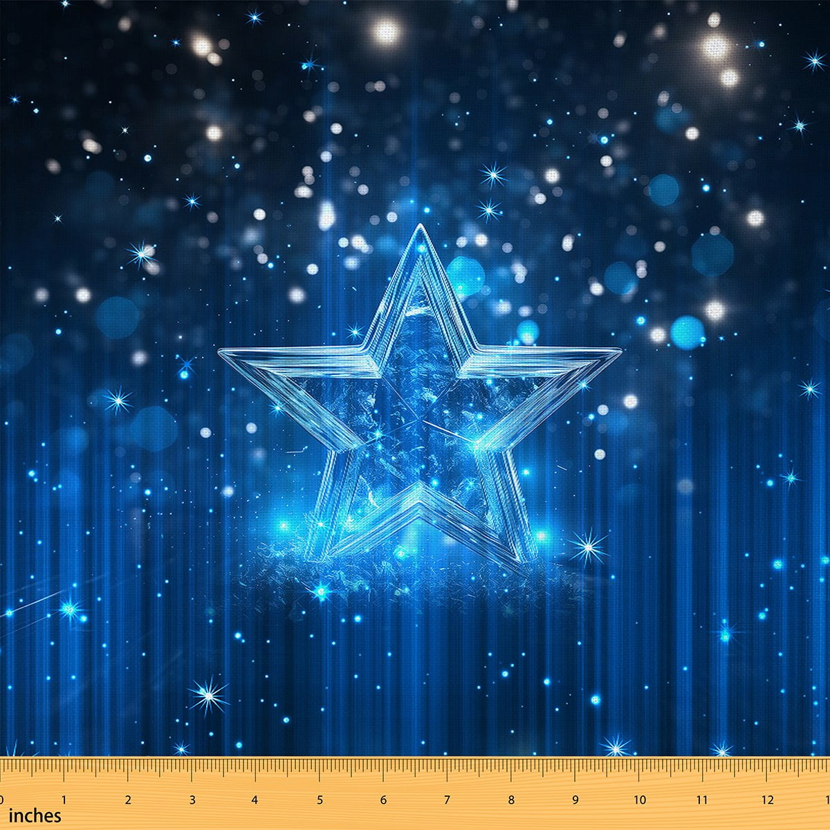 Erosebridal Bule Stars Upholstery Fabric by the Yard,Solid Crystal ...