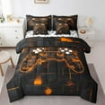 YST Burnt Orange Gamer Queen Bedding for Boys Teens Gaming Bed in a Bag ...