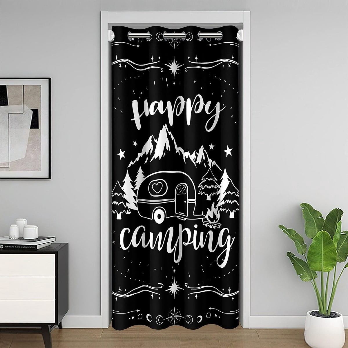 YST Camping Door Curtain For Doorway Privacy,Sun and Moon Blackout ...