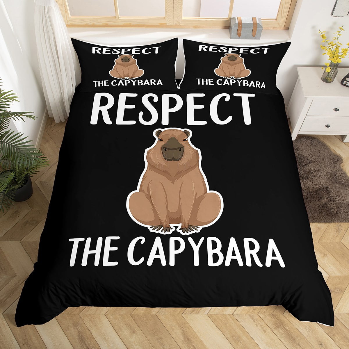 YST Capybara Comforter Cover Twin, Funny Capybara Duvet Cover for Kids ...