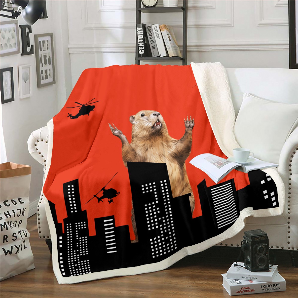 YST Capybara Gifts Fuzzy Blanket Funny Rodent Animal Throw Blanket ...