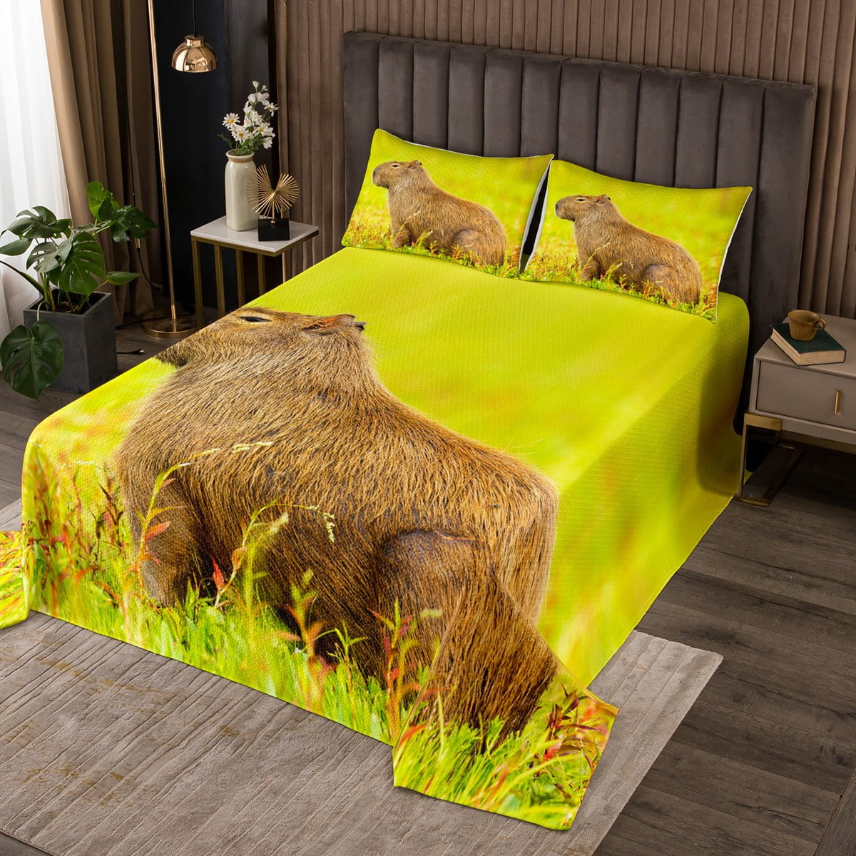 YST Capybara Quilt Set Gifts for Capybara Lovers, Kawaii Capybara ...