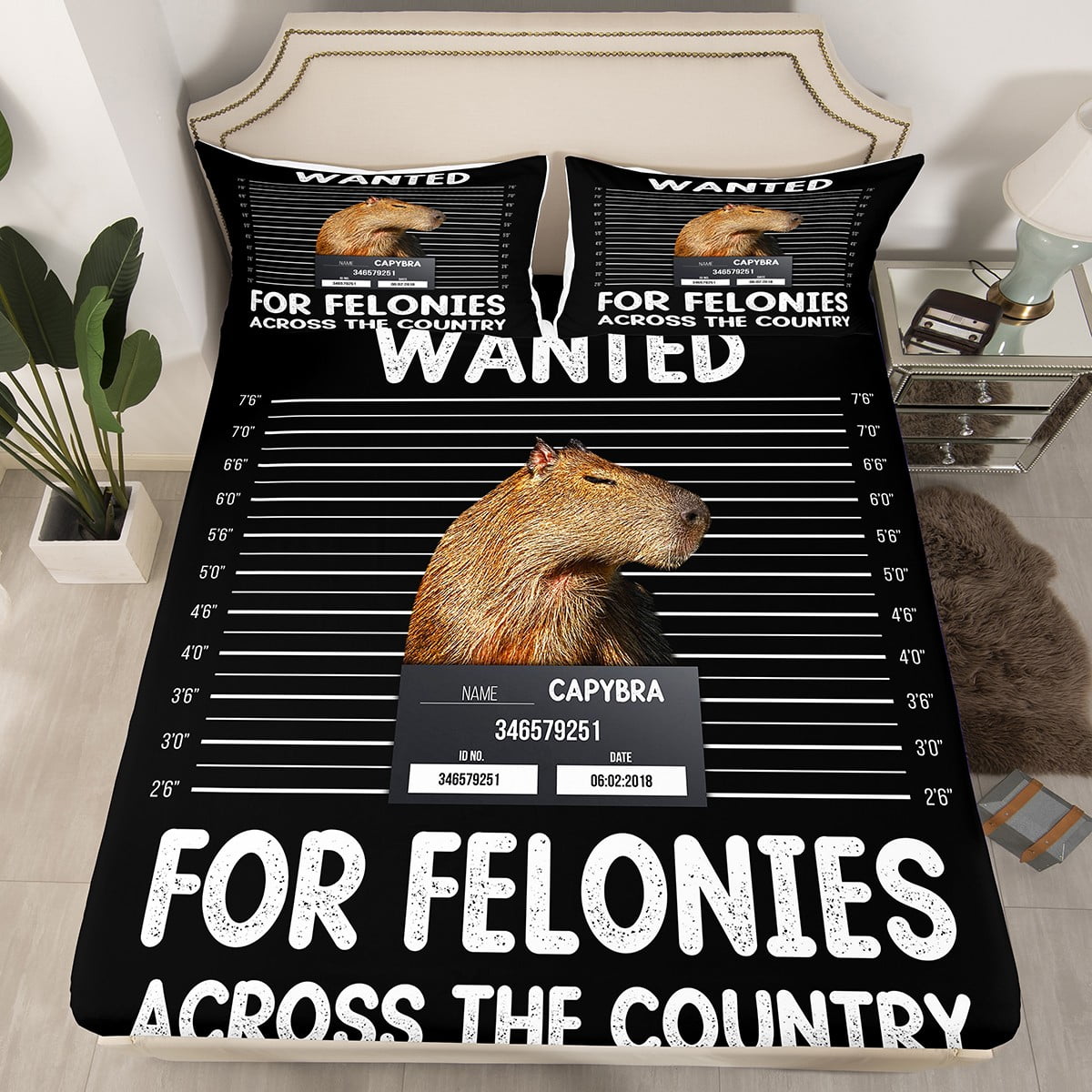 YST Capybara Twin Fitted Sheet Wild Animal Capybara Bed Sheets Gifts ...