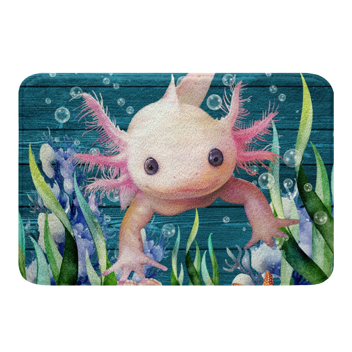 YST Cartoon Axolotl Bathroom Rug 16"X24" For Boys Girls Cute Axolotl ...