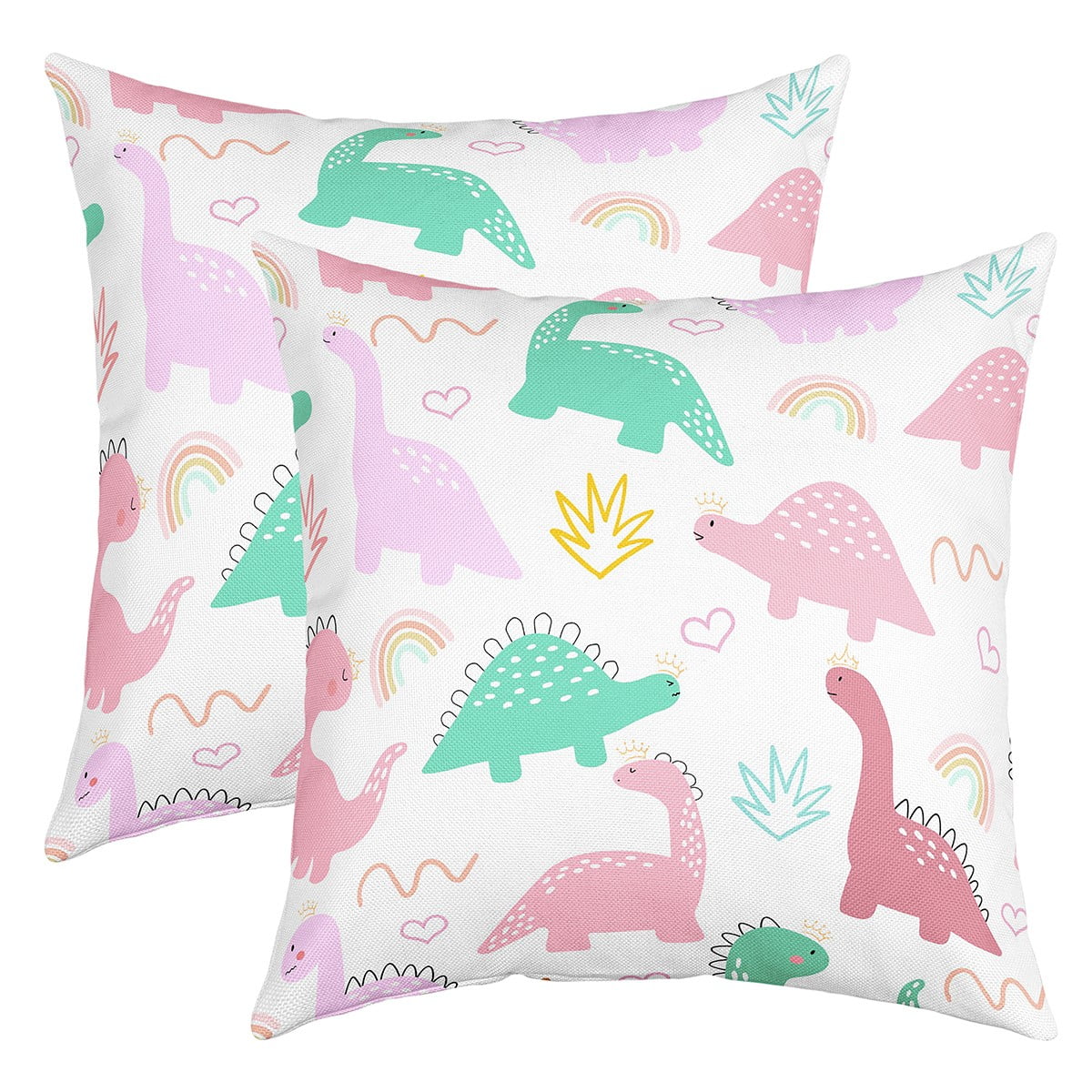 YST Cartoon Dinosaur Pillow Covers Cute Dinosaur Throw Pillow Covers ...