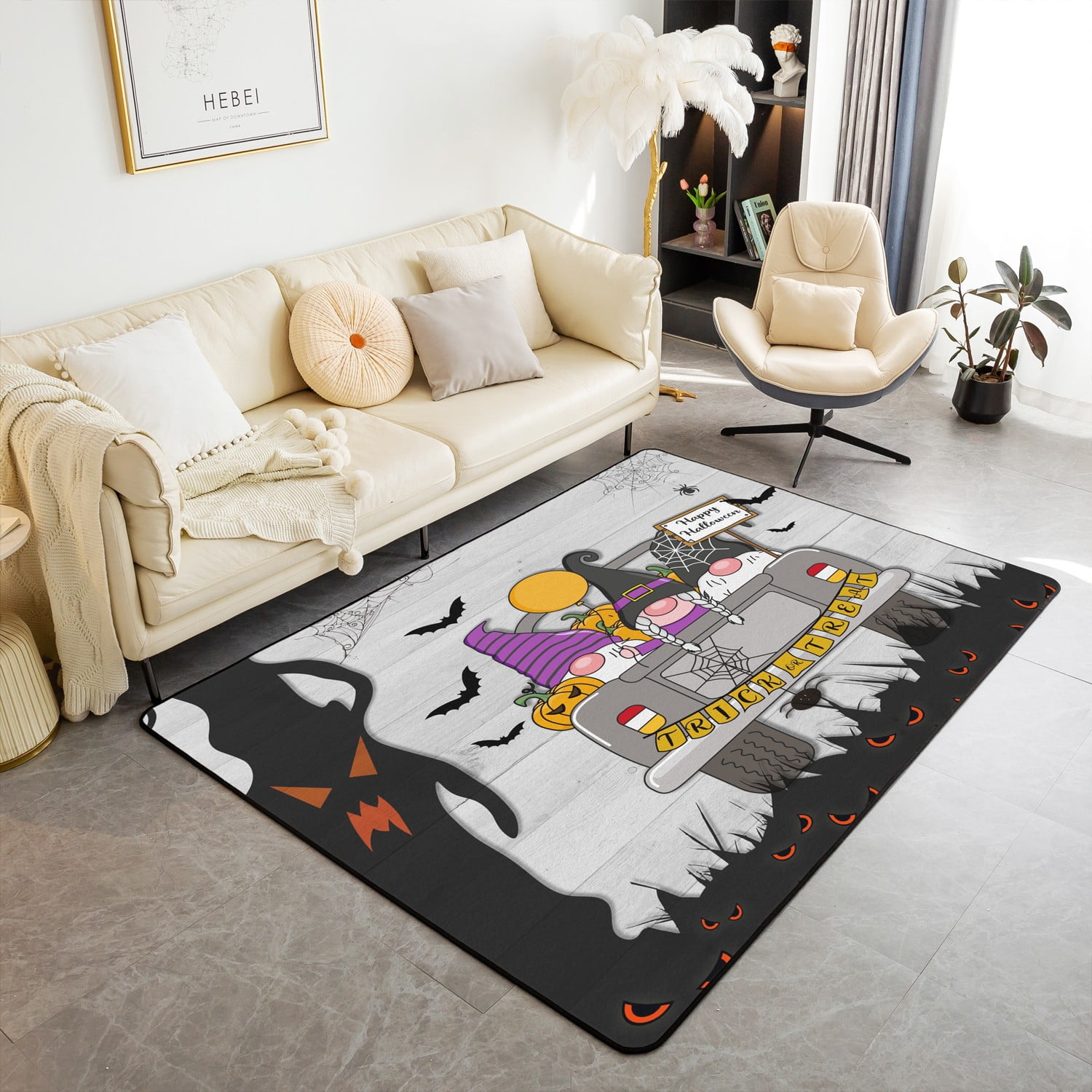 YST Cartoon Dwarfs Area Rug 3x5 for Bedside,Happy Halloween Living Room ...